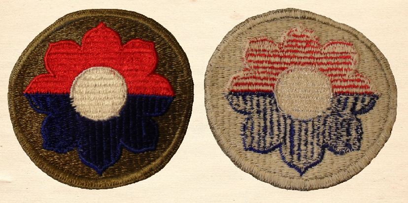 Horizontal Cut Edge White Back | 9th Infantry Division in WWII